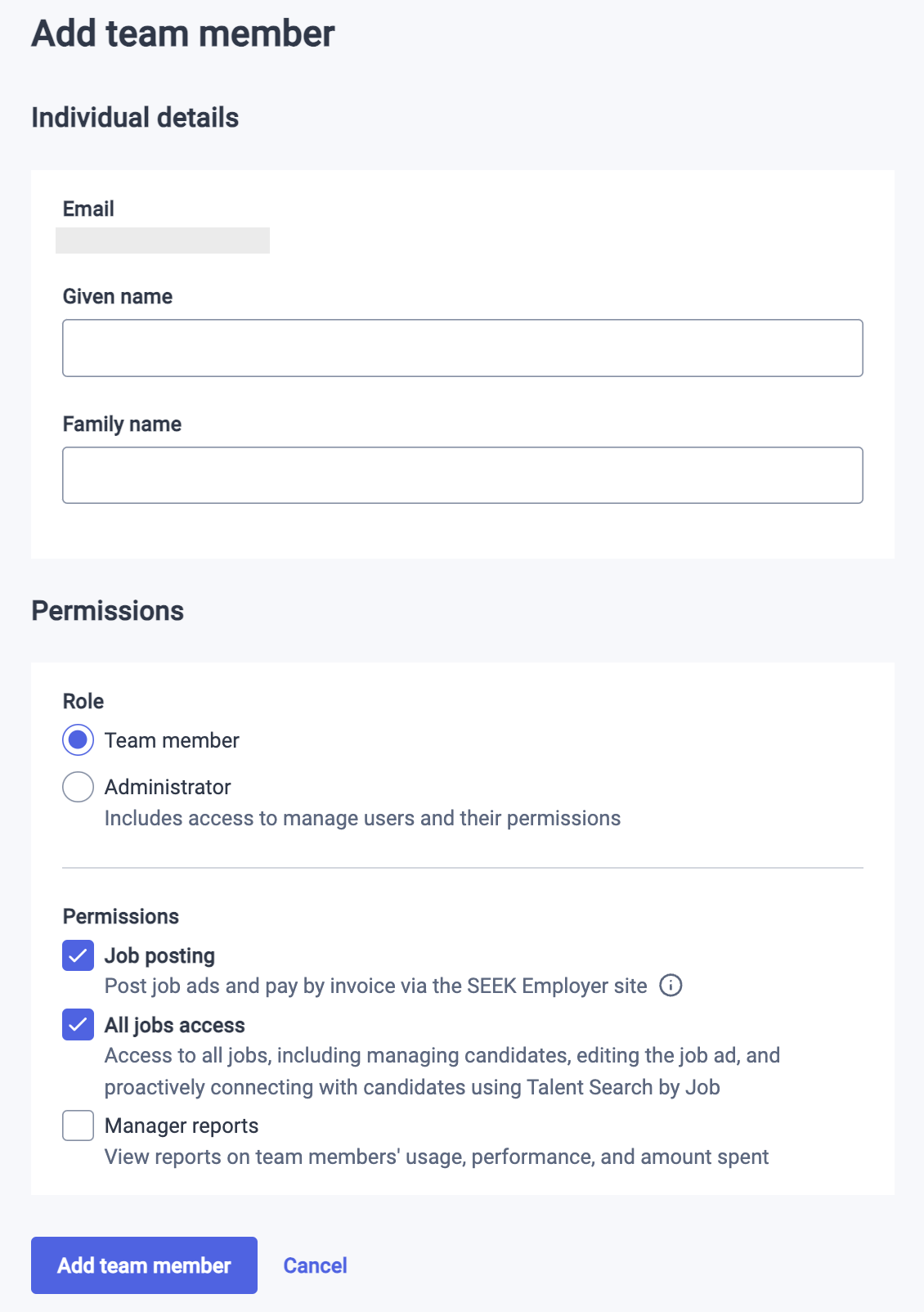How do I add new users or update user permissions? - SEEK Employer